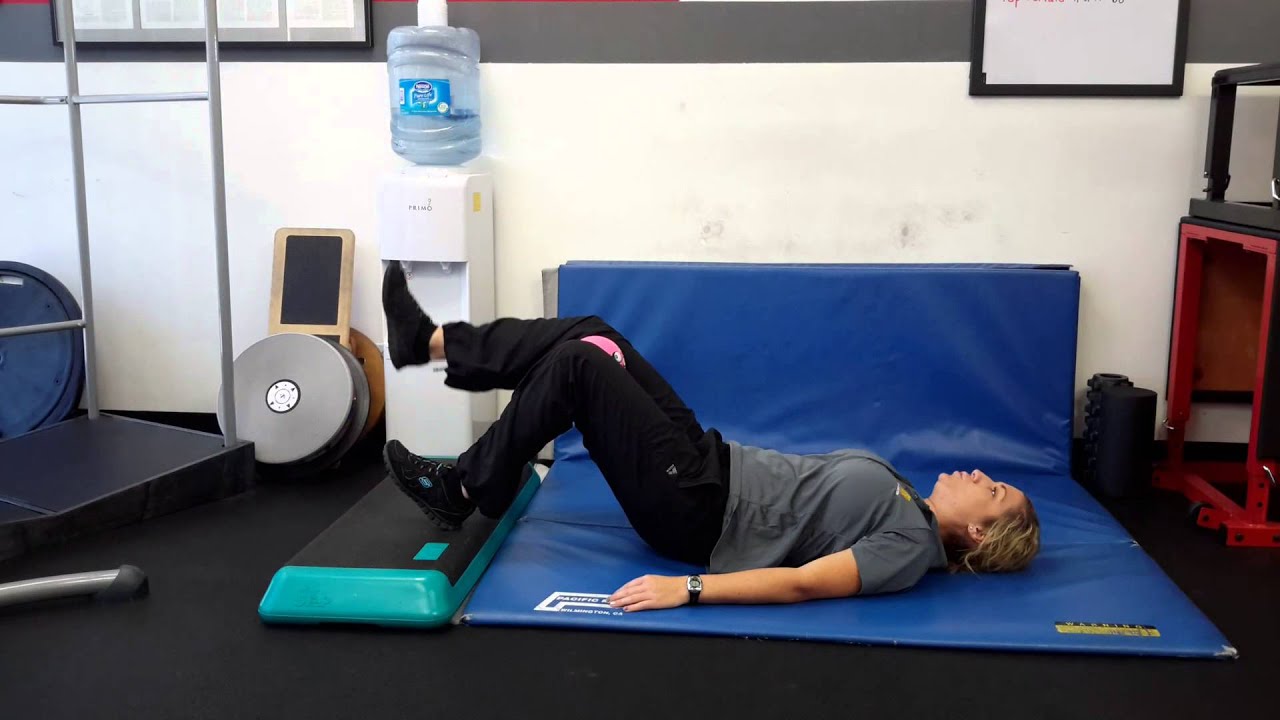 Supine Hooklying Supported Right Leg Flex/Ext - YouTube