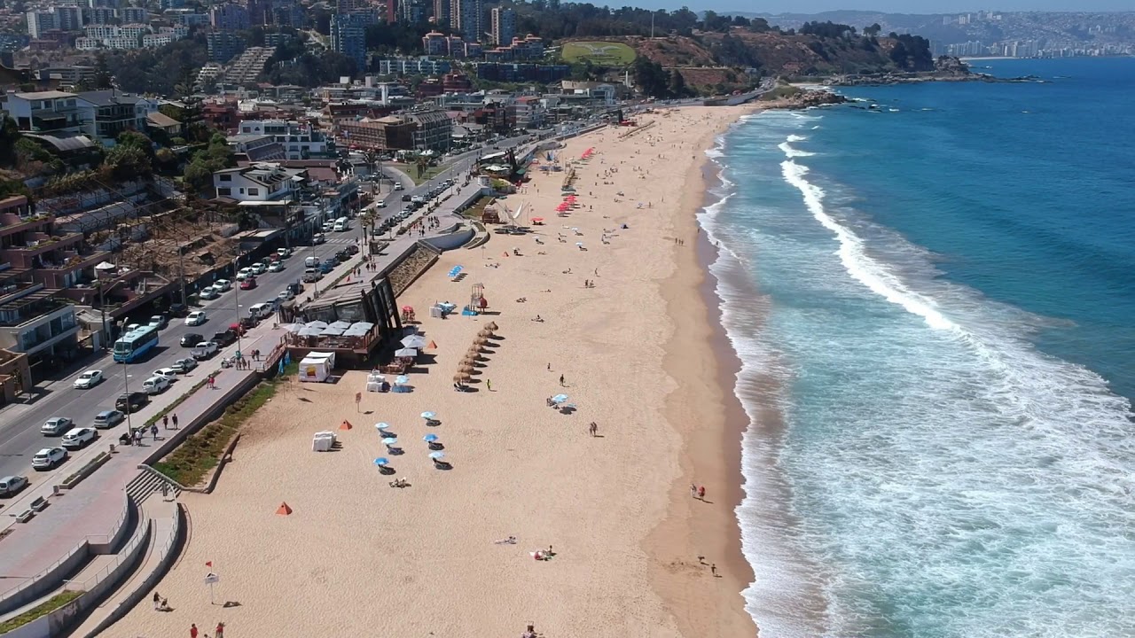 #ViveViña Saludos desde Playa de Reñaca Viña del Mar Chile - YouTube