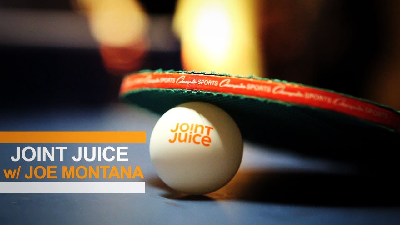 Joe Montana Plays Ping Pong for Joint Juice Event in NYC - YouTube