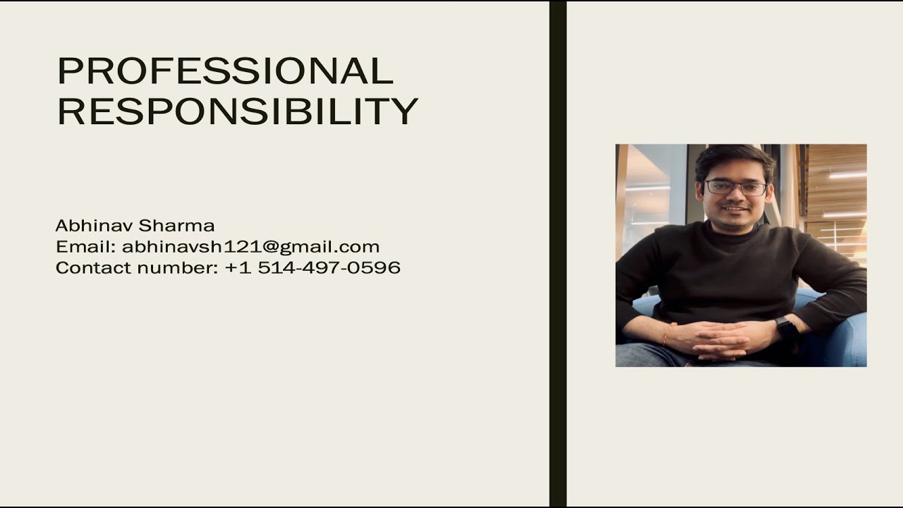 Professional Responsibility (NCA) - Introductory Lecture: Key Concepts ...