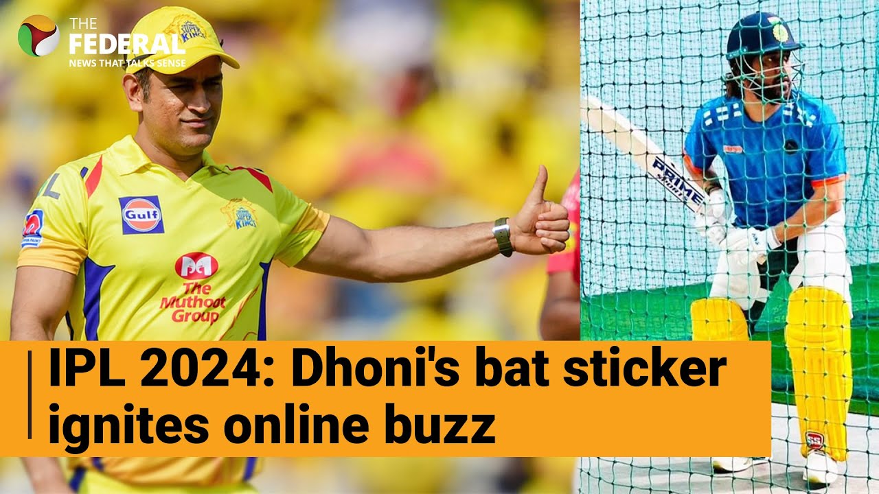 MS Dhoni's new bat sticker sparks social media frenzy | The Federal ...