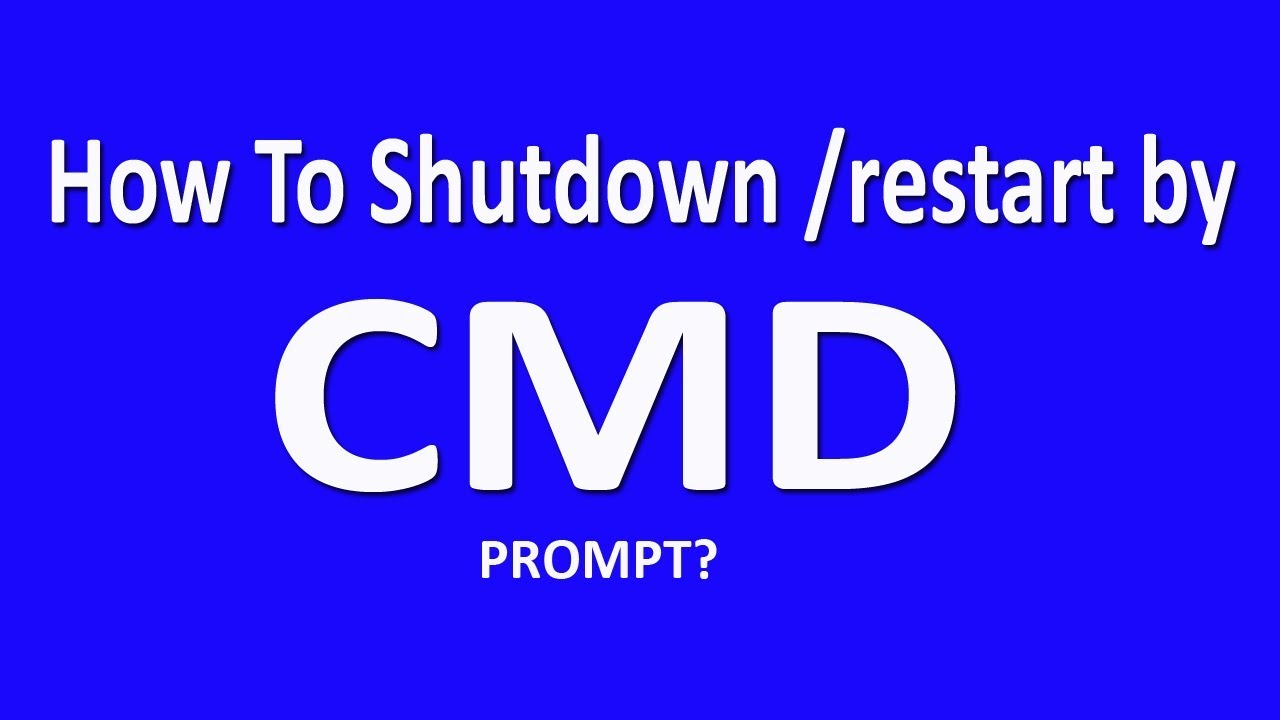 How To Shutdown Computer With Cmd Prompt Youtube