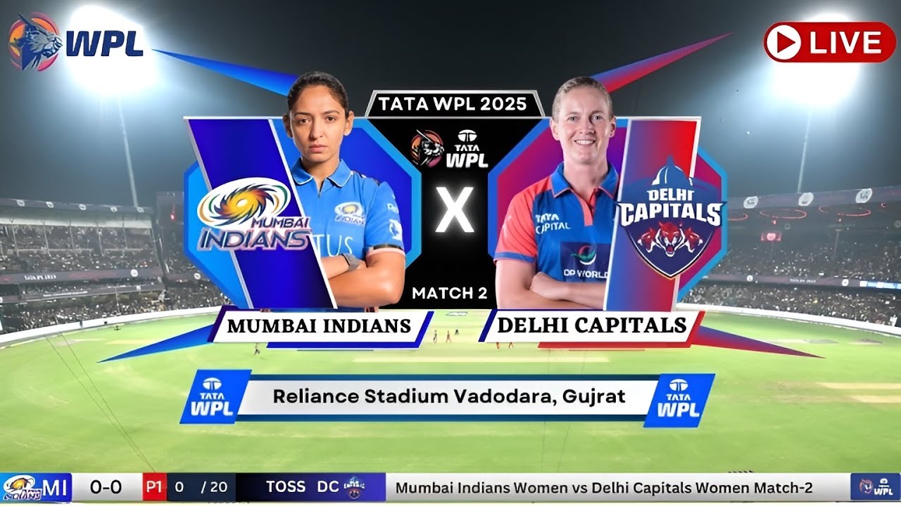 🔴WPL Live: Mumbai Indians Women vs Delhi Capitals Women | WPL Live ...