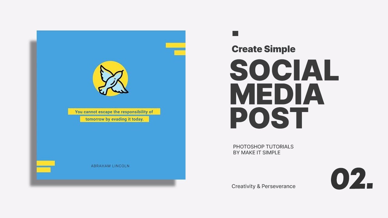 Adobe Photoshop: Simple Social Media Post Design #2 - YouTube
