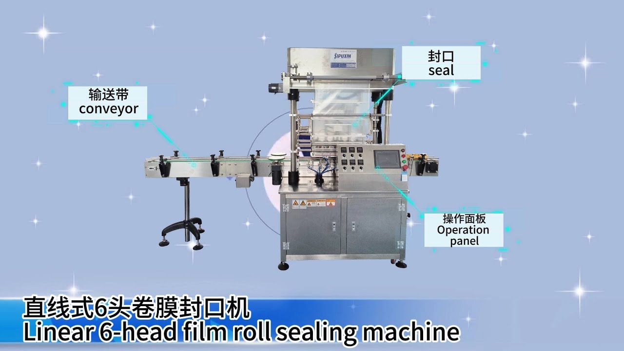 Linear Six-Head Roll Film Sealing Machine - YouTube