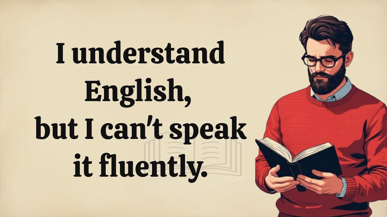 I understand English but I can't speak it fluently | How to Learn ...