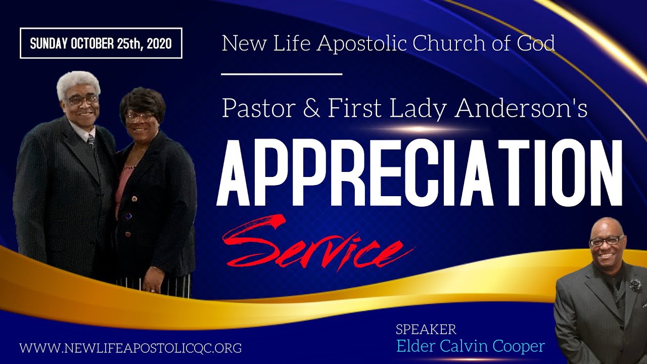 Pastor & First Lady's Appreciation Service 10/25/20 - YouTube