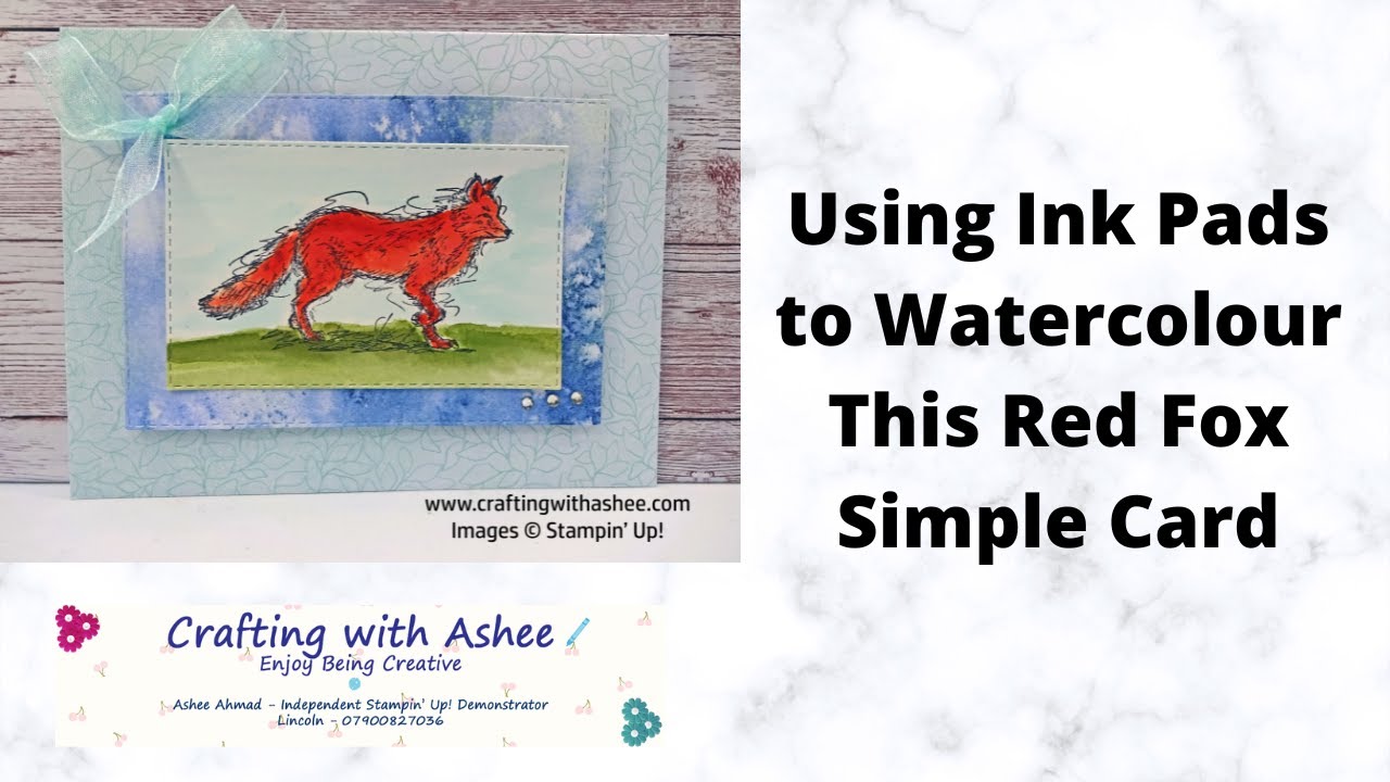 How to Watercolour This Cute Red Fox Using Ink Pads - Stylish Sketches ...