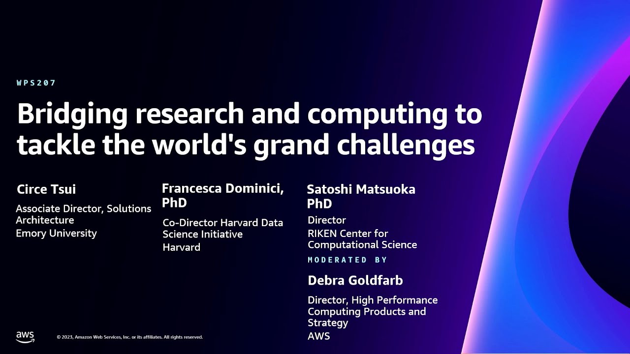 AWS re:Invent 2023 - Bridging research and computing to tackle the ...