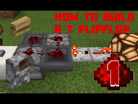 How to Build a T-Flipflop Circuit in Minecraft Bedrock/Java - YouTube