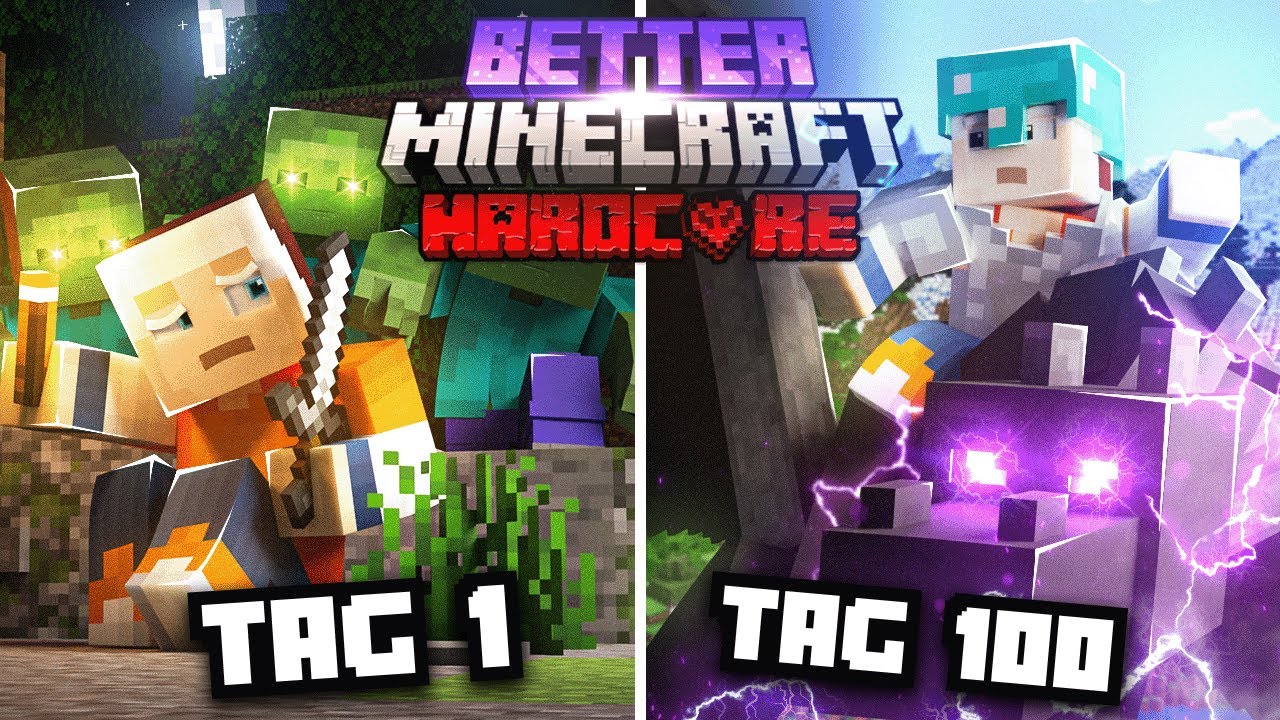 Ich überlebe 100 Tage Hardcore in Better Minecraft - LukeUCraft - YouTube