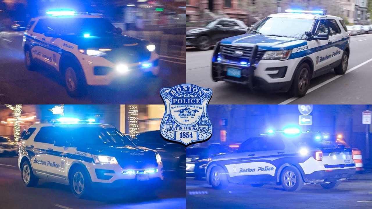 Boston | Police Department Patrol Cars Responding Compilation *SMART ...