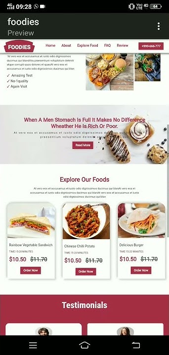 Responsive Food website created in html and css. ️ - YouTube