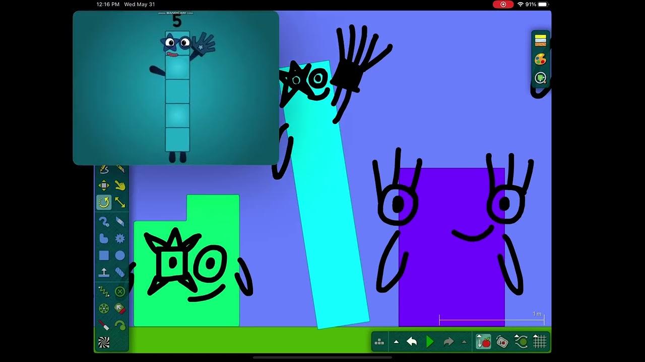 Numberblocks band in algodoo 1-10 - YouTube