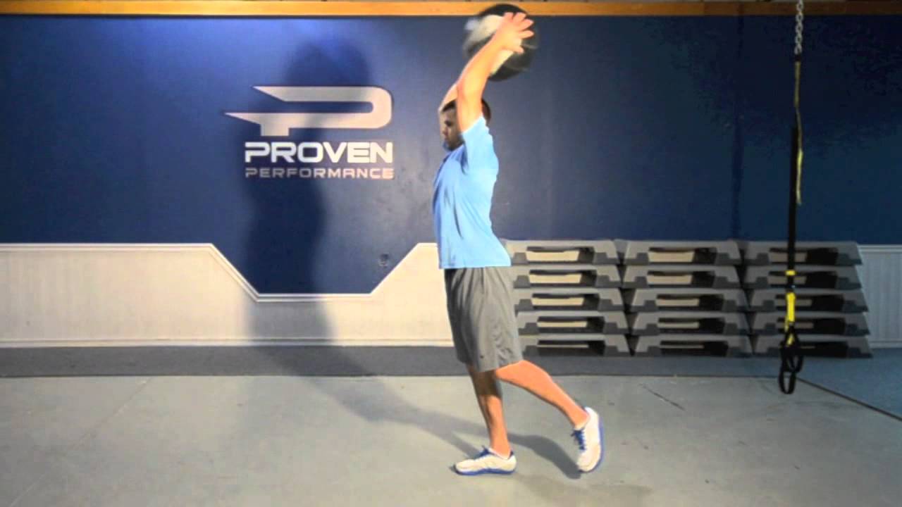 Fitivity: Single Leg Medicine Ball Slam - - YouTube