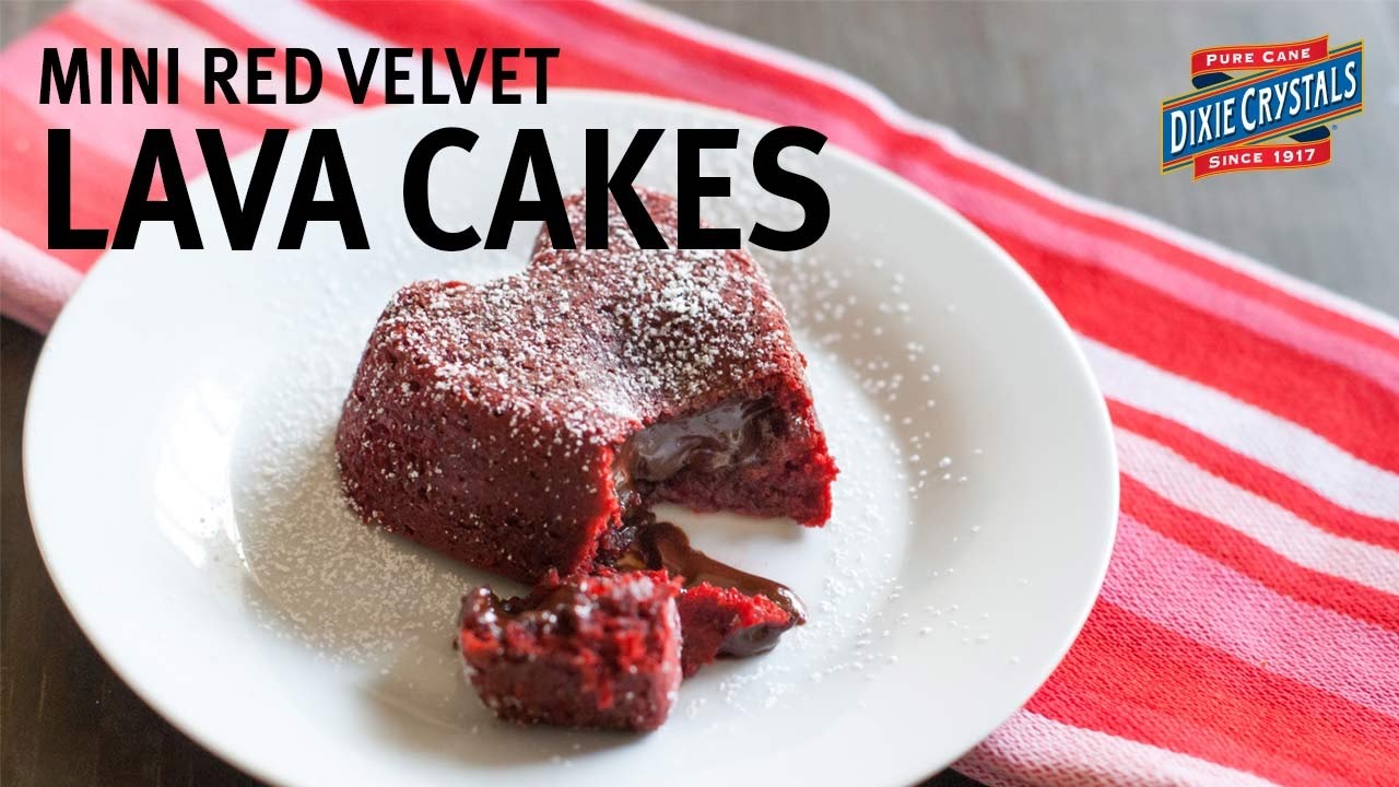 How to Make Mini Red Velvet Lava Cakes - YouTube