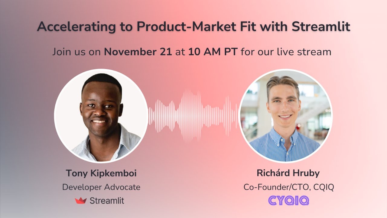 Accelerating to Product-Market Fit with Streamlit - YouTube