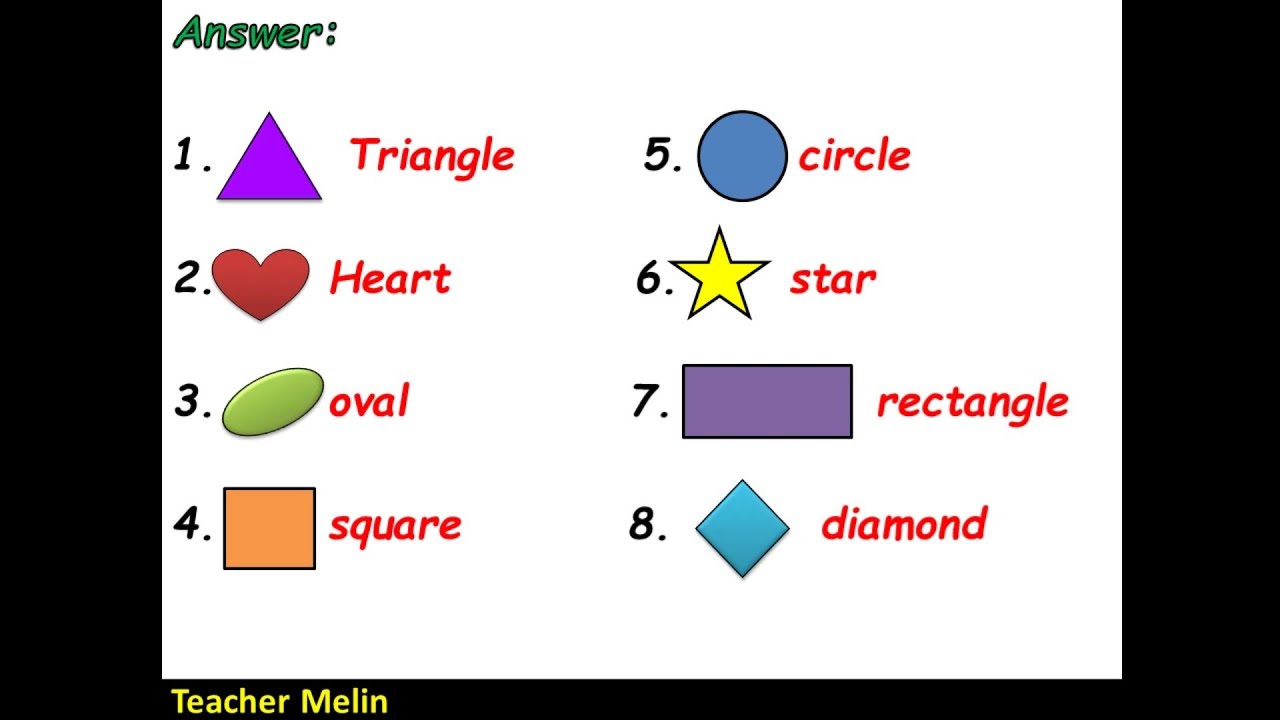 SHAPES - w/ Quiz - YouTube