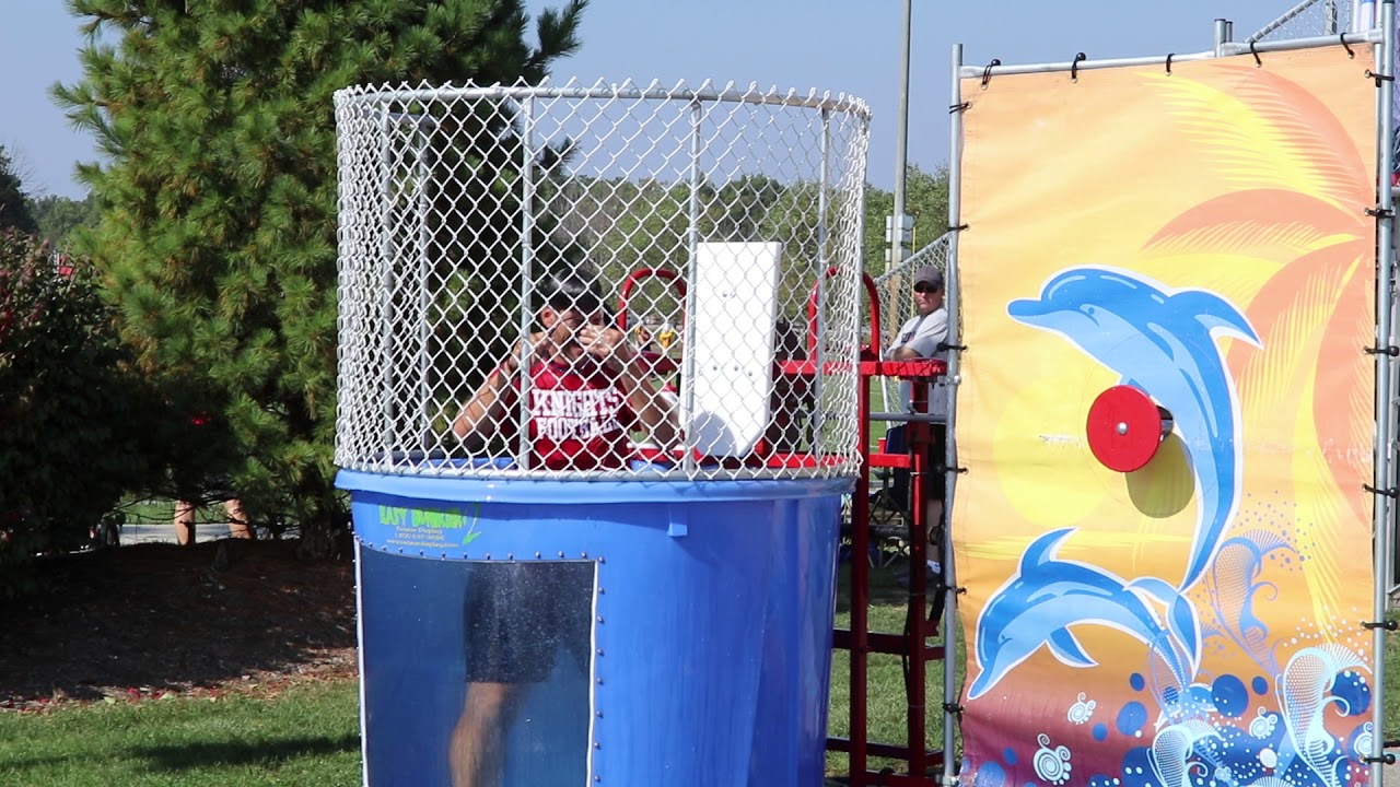 Coach Dunn in the dunk tank - YouTube