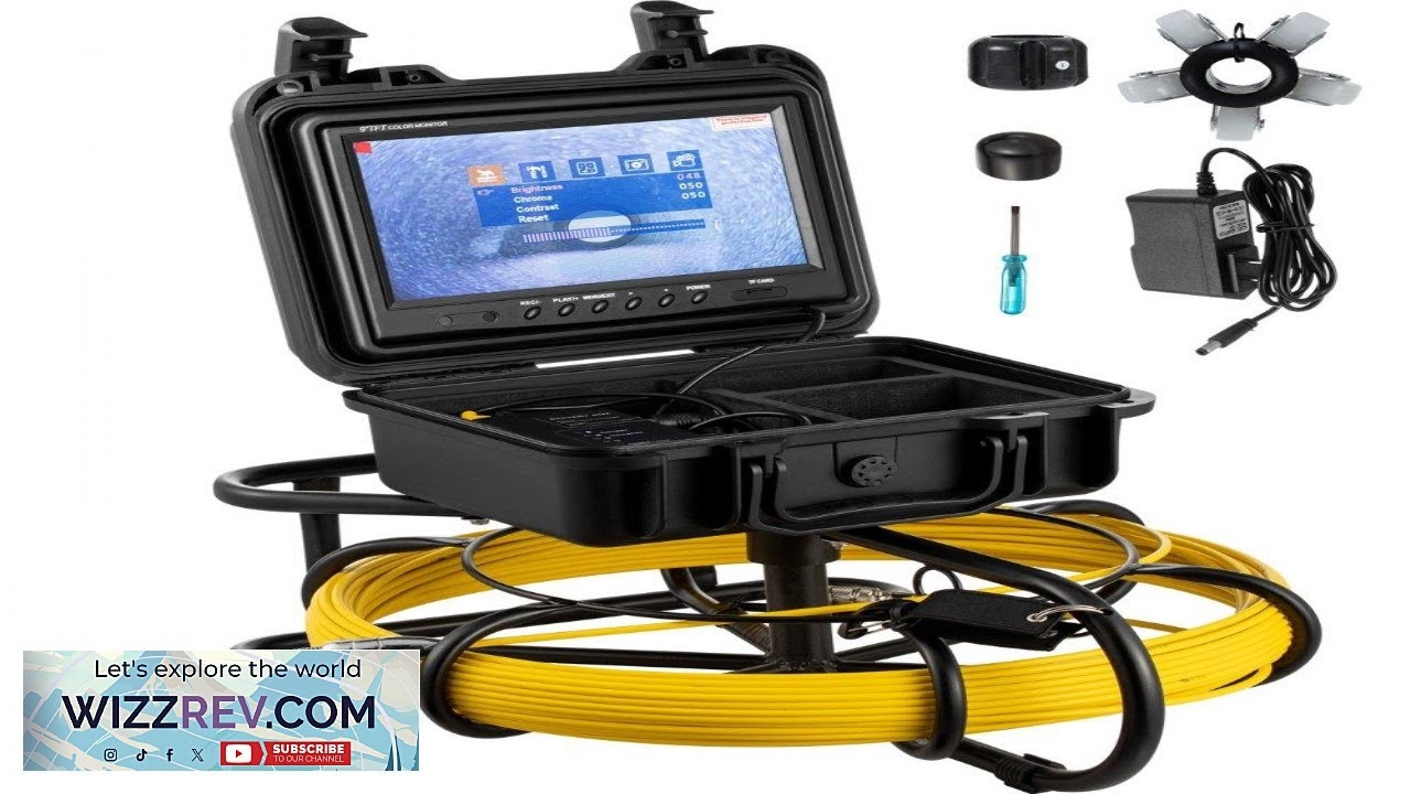 VEVOR Sewer Camera 150 ft Pipeline Inspection Camera with 9 inch Screen ...