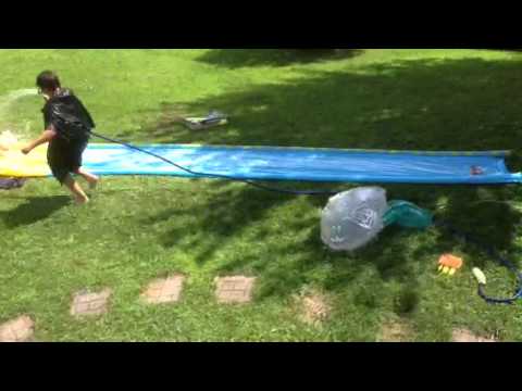 Slip n slide trash bags - YouTube