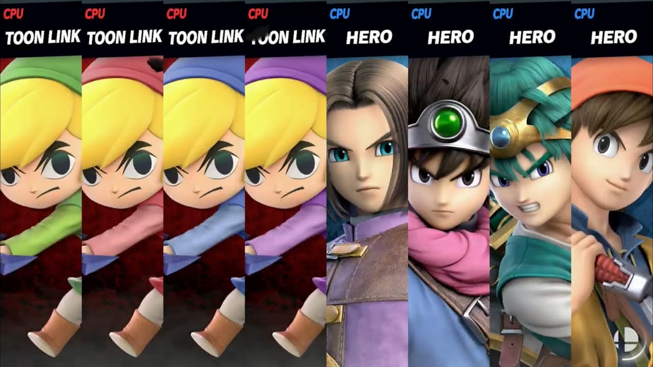 Super Smash Bros. Ultimate - Four Swords vs. Four Heroes - YouTube