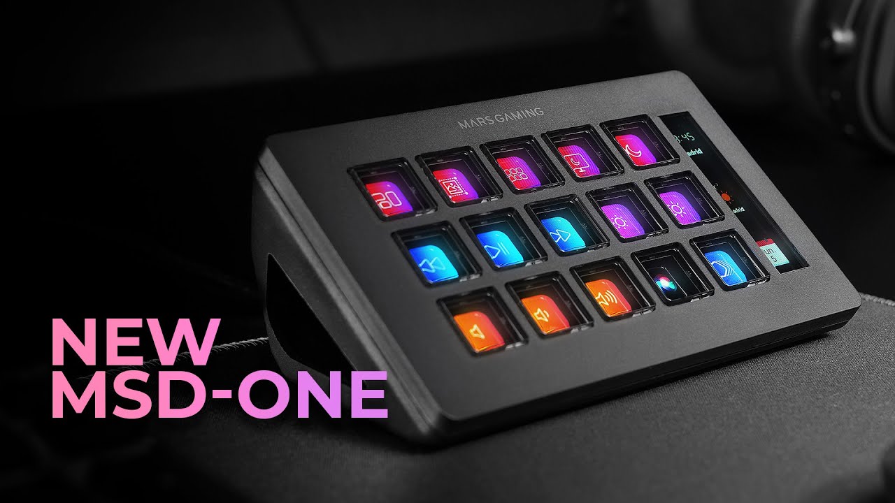 Control Panel Slim MSD-ONE: Control Total con 15 Teclas LCD Personalizables | Mars Gaming - YouTube