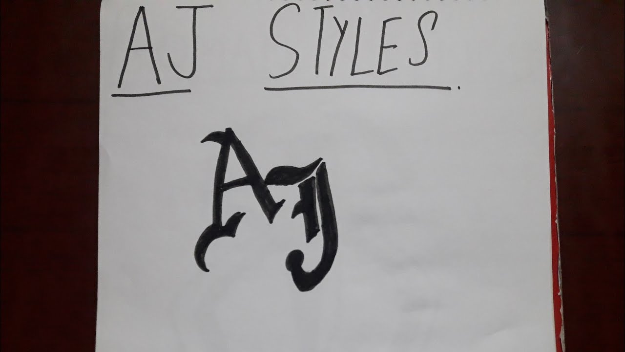 How to draw logo of wwe superstar AJ styles||DILPREET ZONE - YouTube