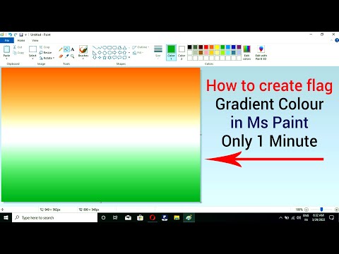 How to make flag colour background in ms paint || Gradient colour & Color Blending in Ms Paint.