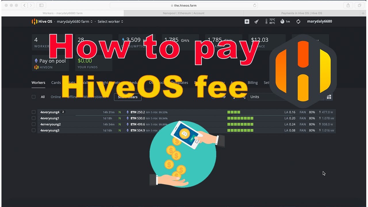 How to make payment for HiveOS. - YouTube