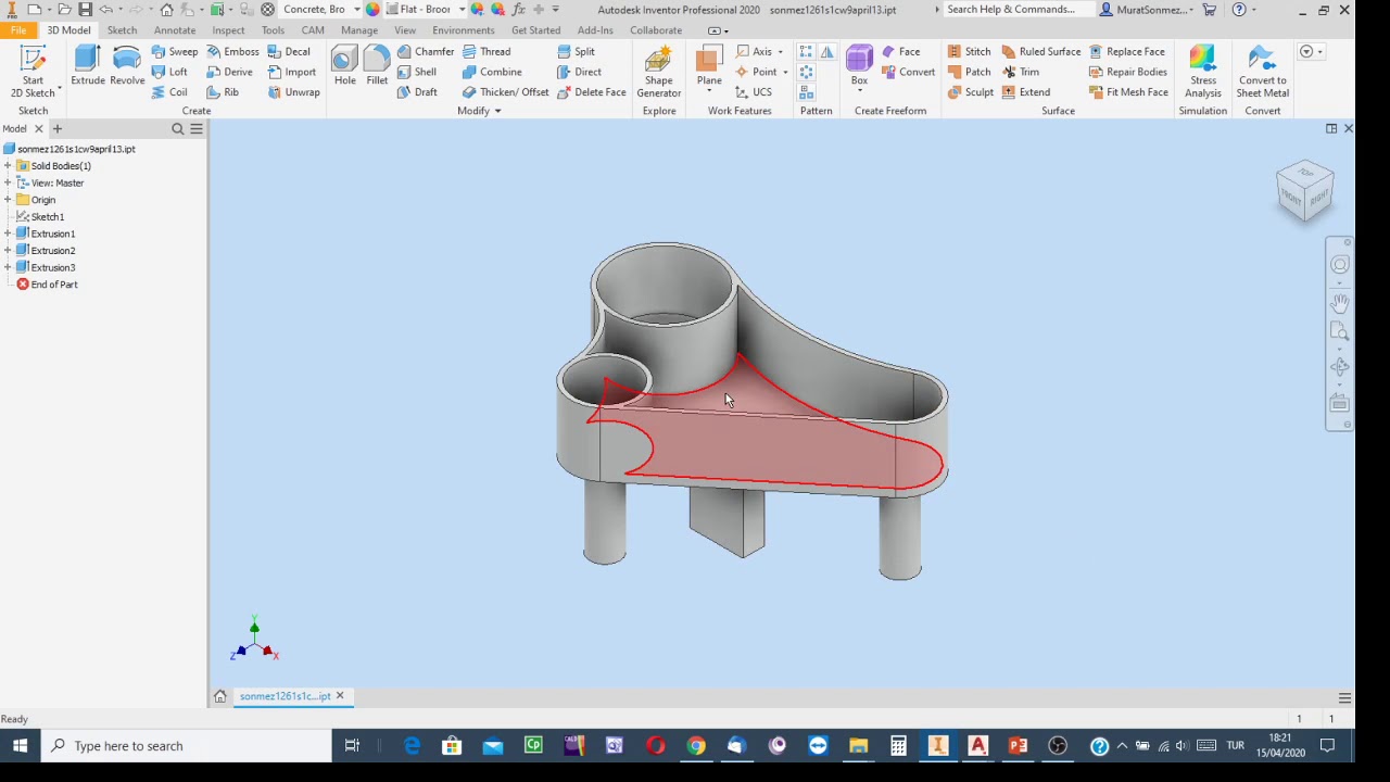 How window / door openings are created in Inventor - YouTube