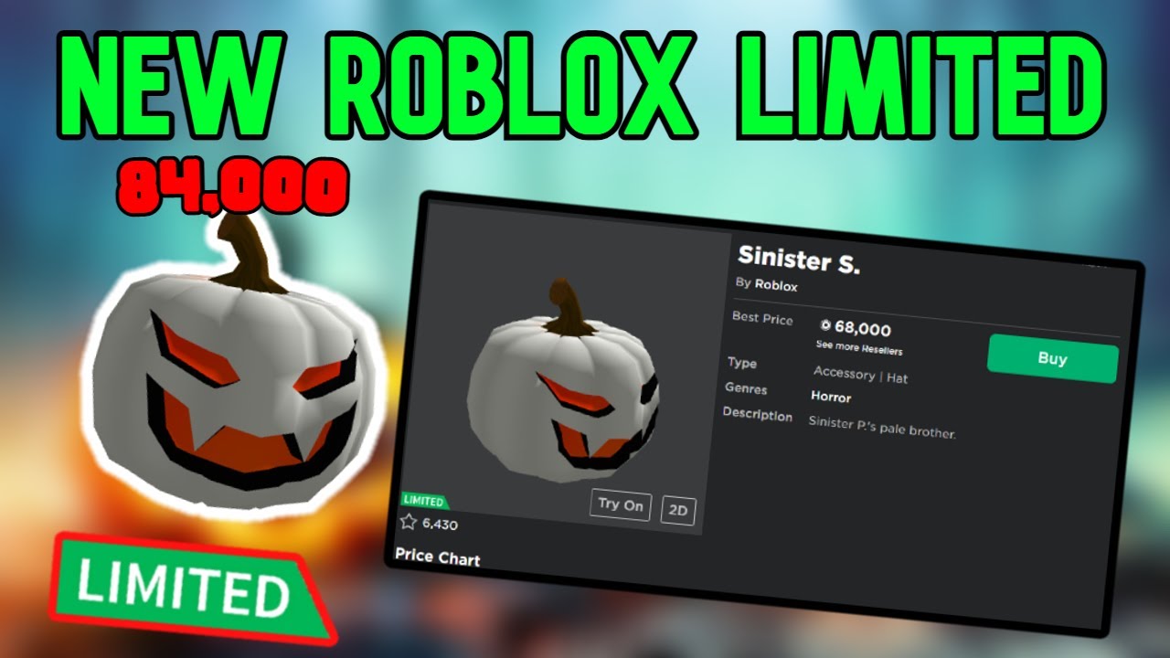 NEW SINISTER S. LIMITED... SELLING FOR NEARLY 100K THOUSAND (Roblox ...