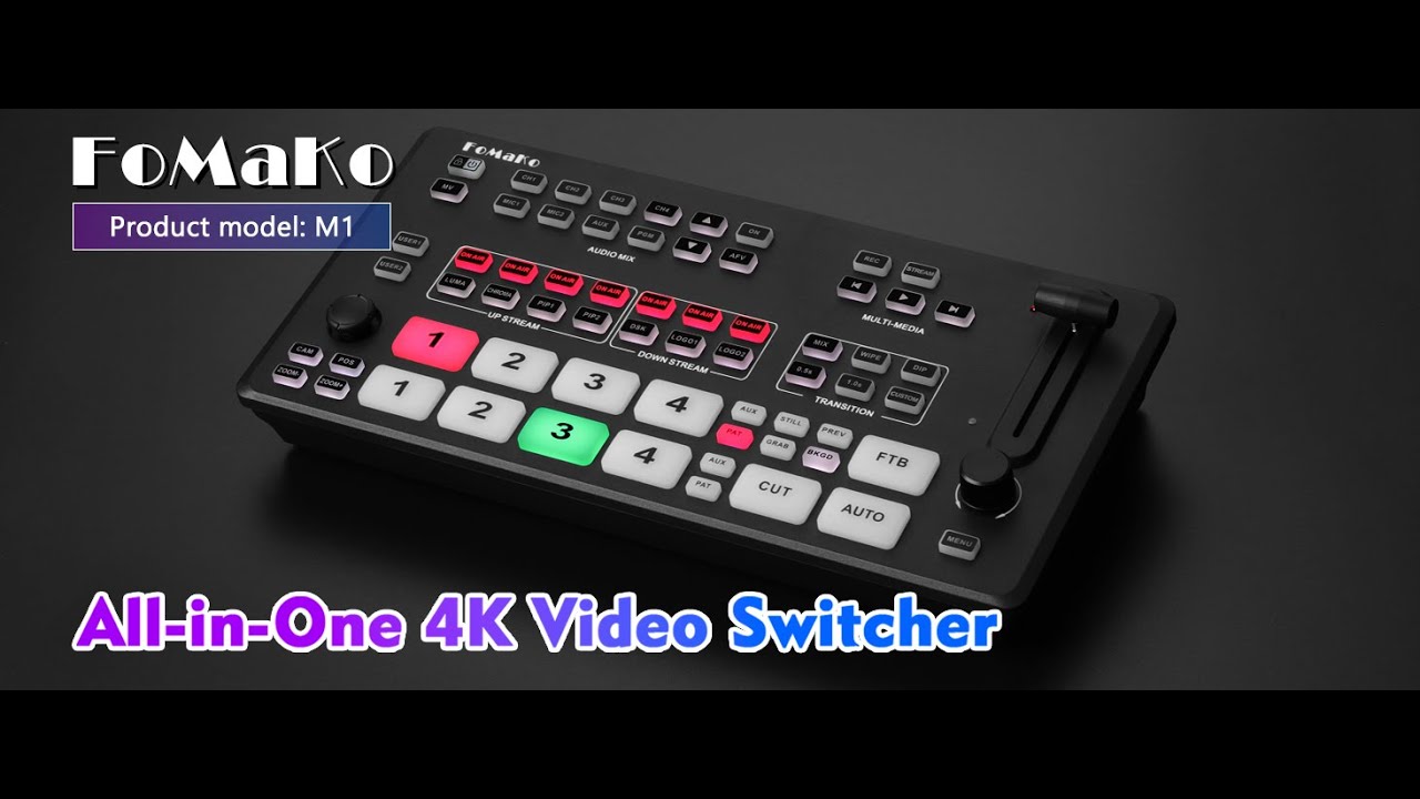 FoMaKo M1 5-Channel 4k HDMI Video Live Streaming Switcher, 4K 60FPS ...