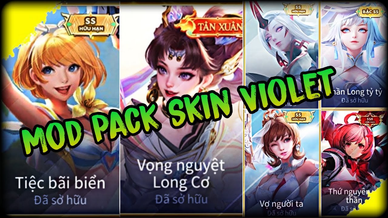 Mod Pack Skin Violet Ver1 | Full Hiệu Ứng Mới Nhất Liên Quân | Hữu Lực ...