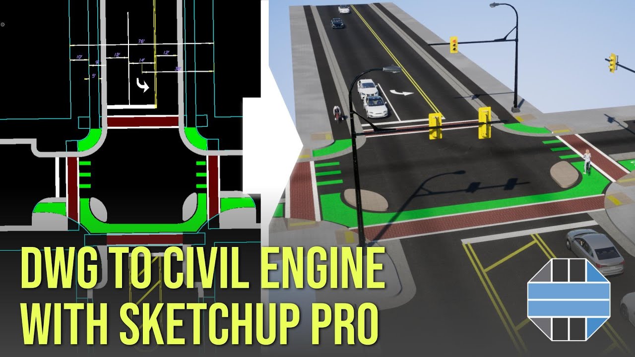 From DWG to Civil Engine using SketchUp Pro - YouTube