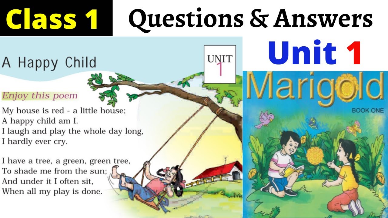 A happy child poem | Class 1 English | Chapter 1 Unit 1| Questions ...