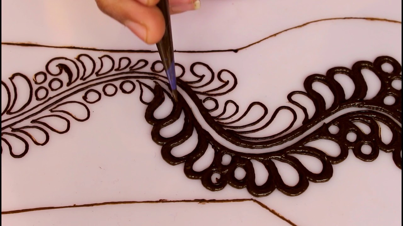 EASY Arabic Mehndi Design For Hands - Simple Arabic Designs - YouTube