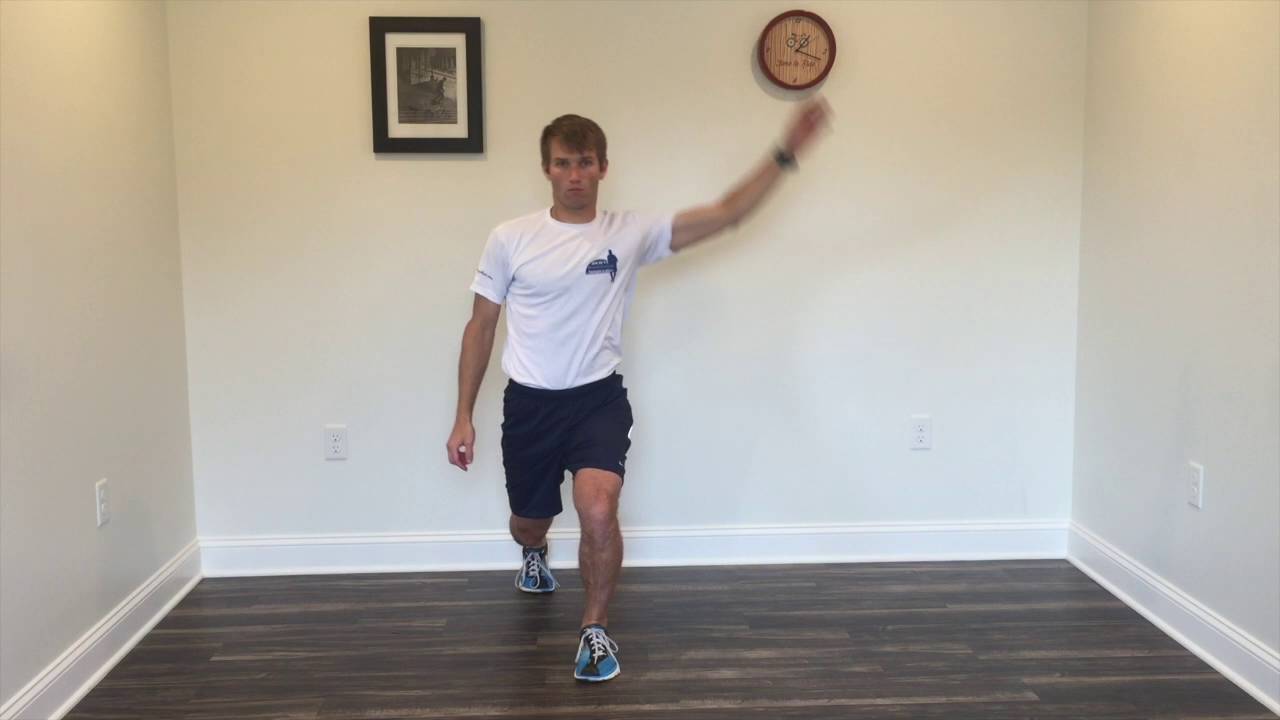 Forward lunge with trunk side bends for hip, thigh, core strengthening ...