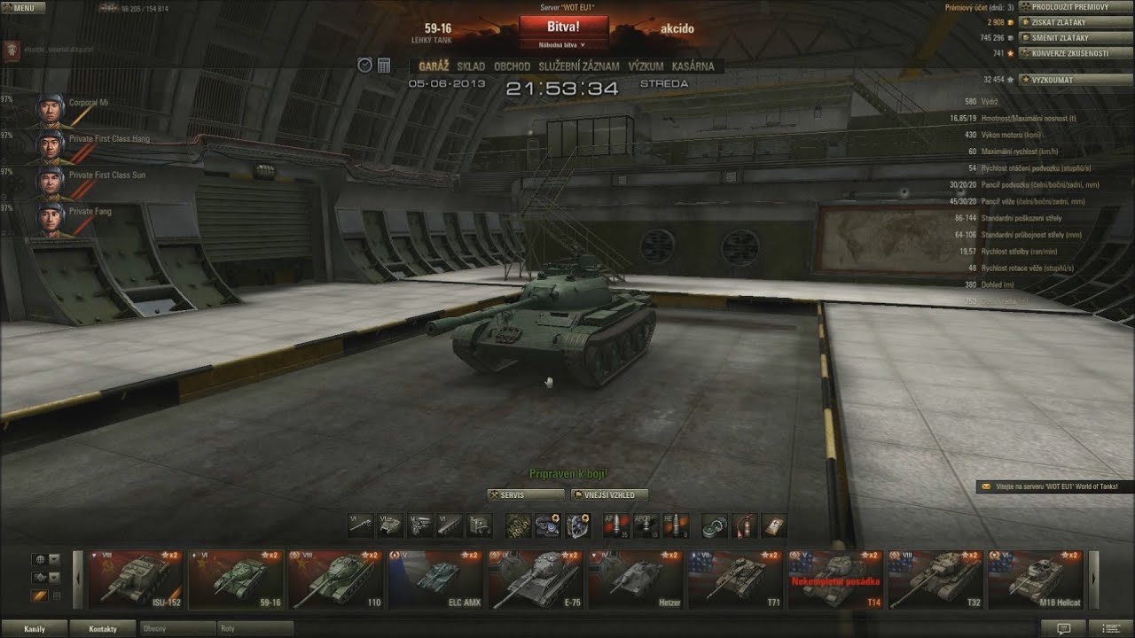 World of Tanks CZ (71.díl) - 59-16 - YouTube