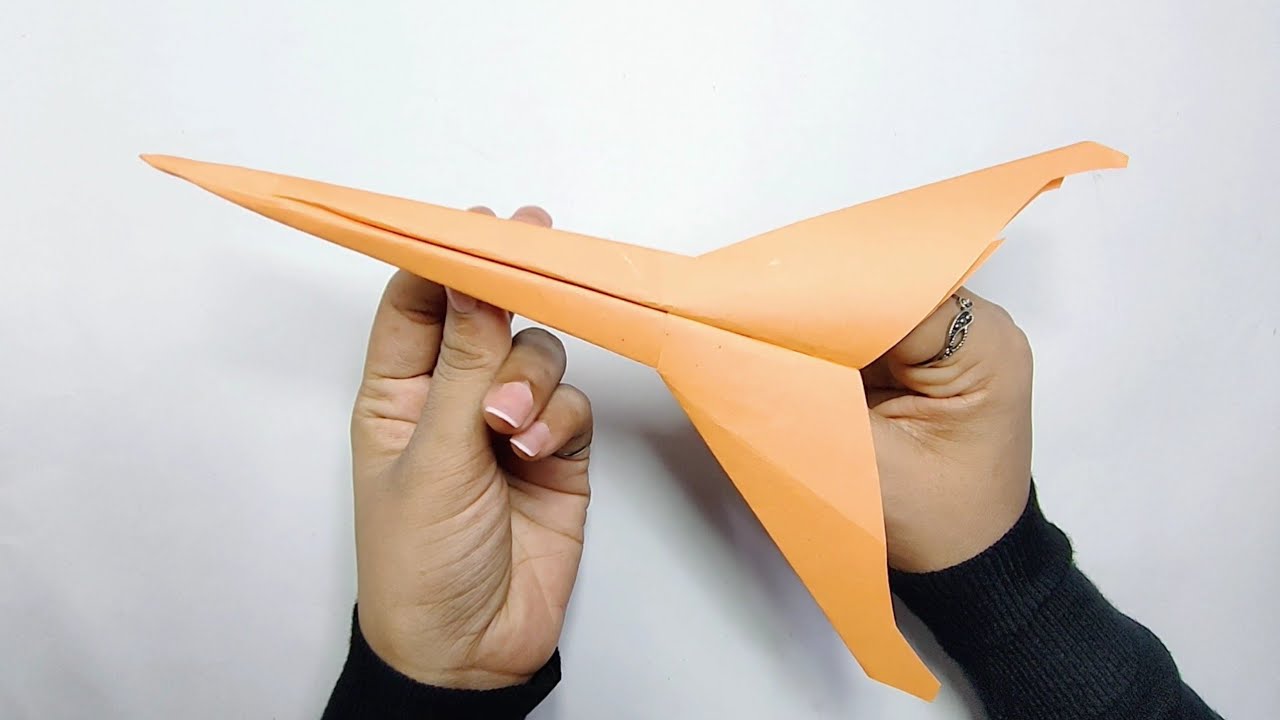 DIY Origami Fighter Plane ️ / 3-Minute Paper Jet with Scissors / No ...