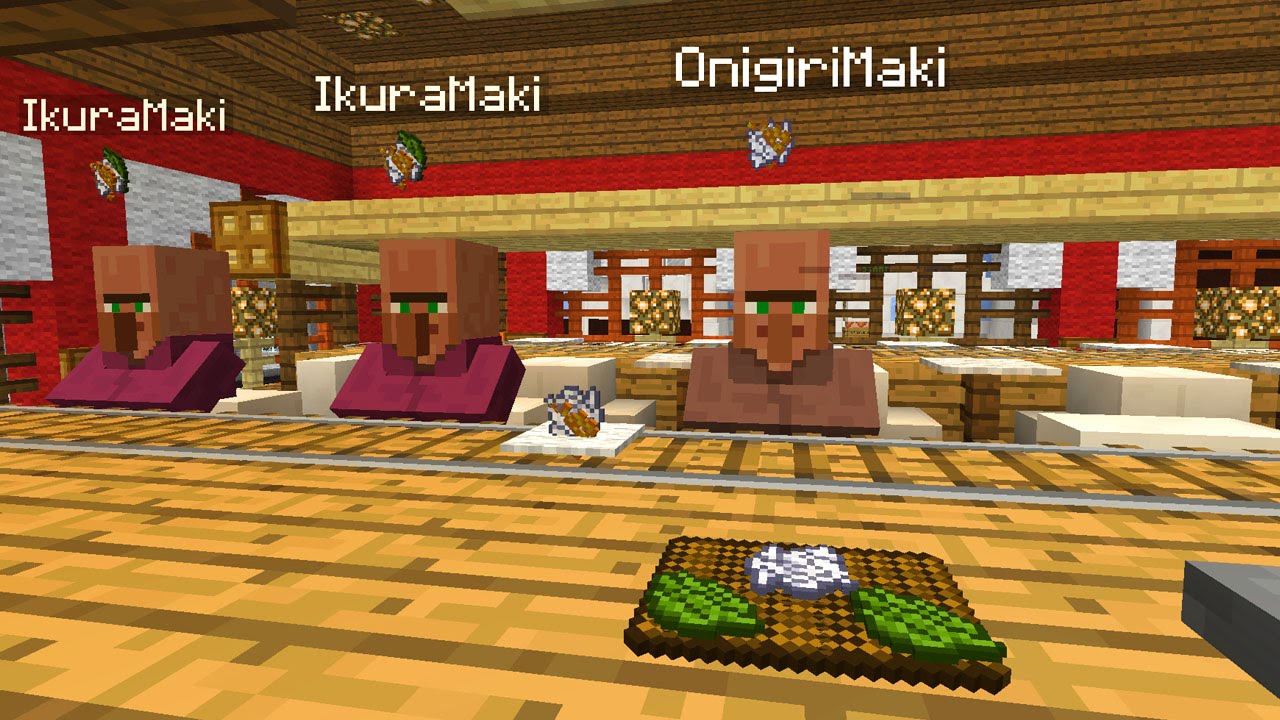Sushi-Go-Round in Minecraft Vanilla! - Minecraft Map / Minigame - YouTube
