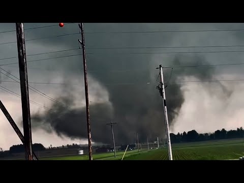 Stovepipe EF2 Tornado in Linton, IN 5/16/25 (No Audio) - YouTube