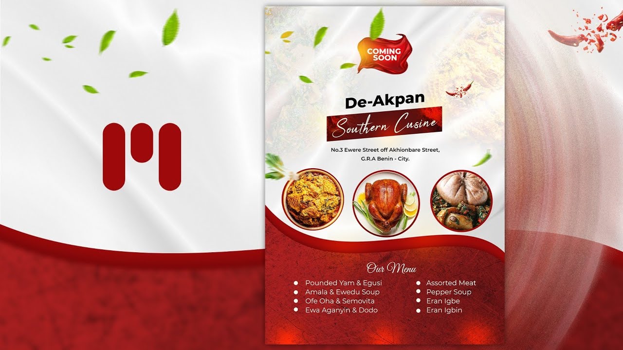 How to design food banner in photoshop - YouTube