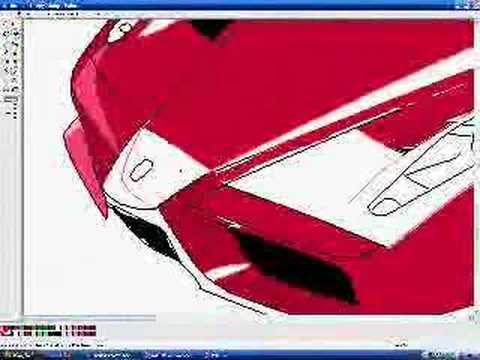 How to draw a car (ferrari enzo) in MS Paint by SpLeNDouR - YouTube