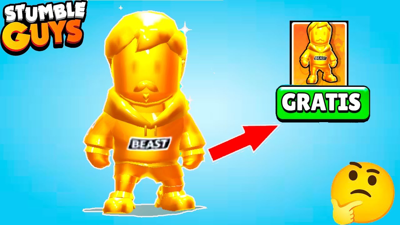 !LA MEJOR SKIN GRATIS DE TODO STUMBLE GUYS GOLD MR BEAST TE LO EXPLICO💥 ...