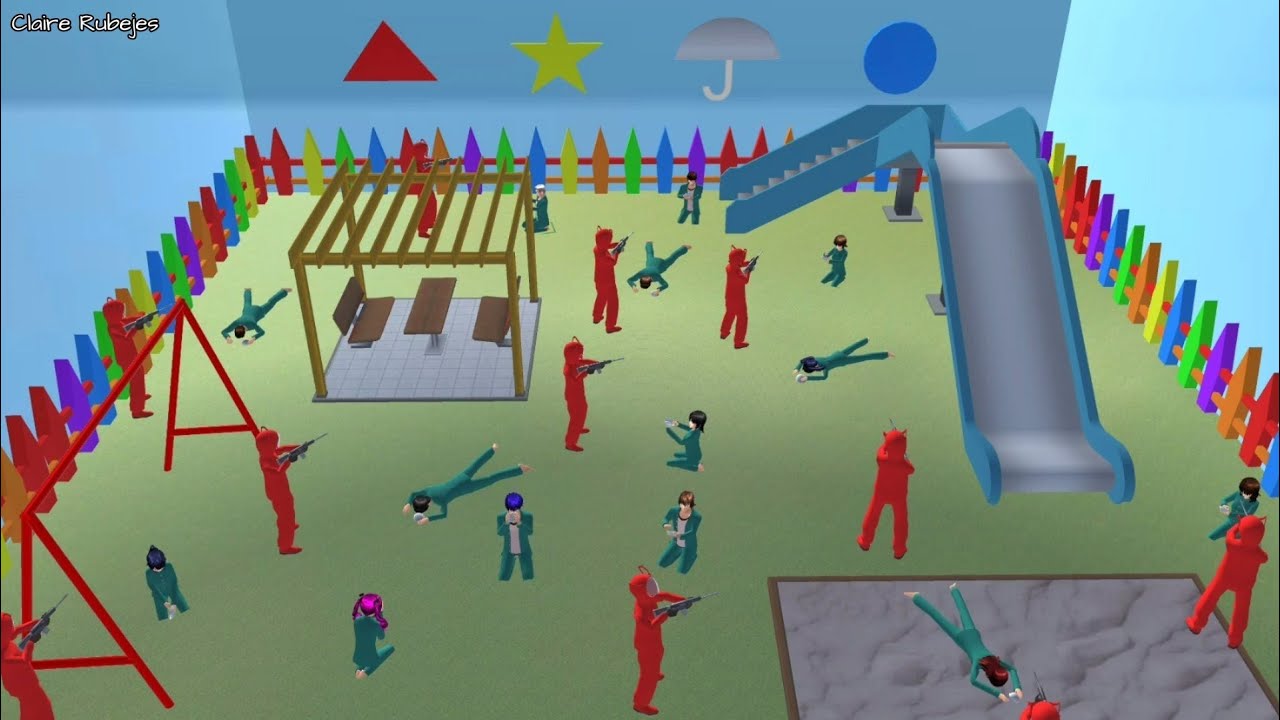 SAKURA'S LIFE : ( SUGAR HONEYCOMB ) SQUID GAME | SAKURA SCHOOL ...