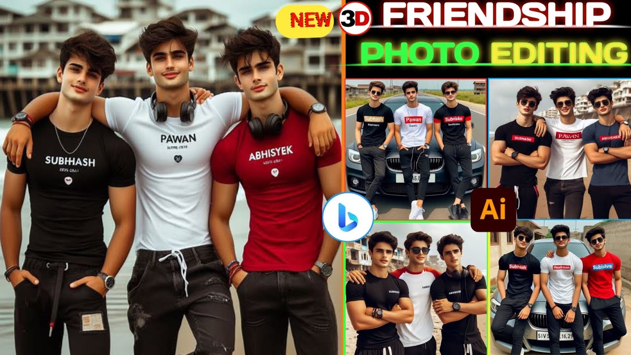 New 3D Trending AI Friendsship Photo Editing || Best Friend Photo ...