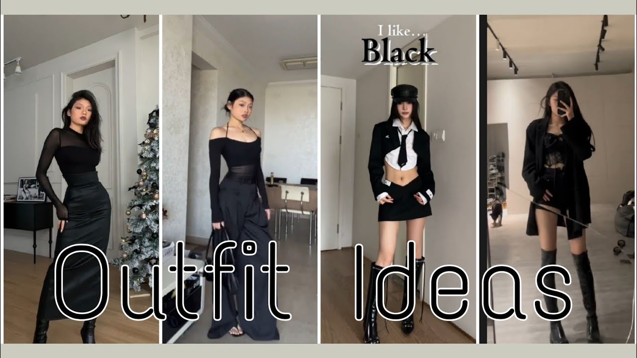 Outfit Ideas | I like Black 😋douyin fashion - YouTube
