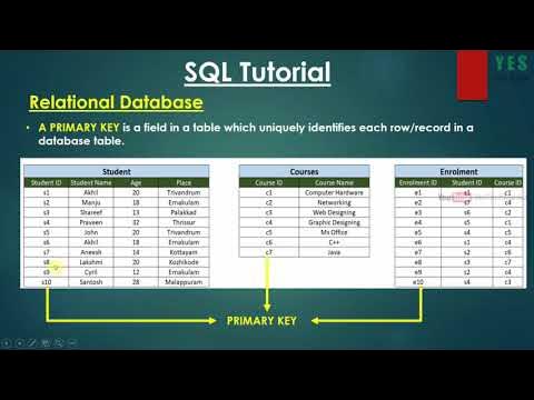 4. Primary Key SQL MySQL Malayalam Tutorial - YouTube