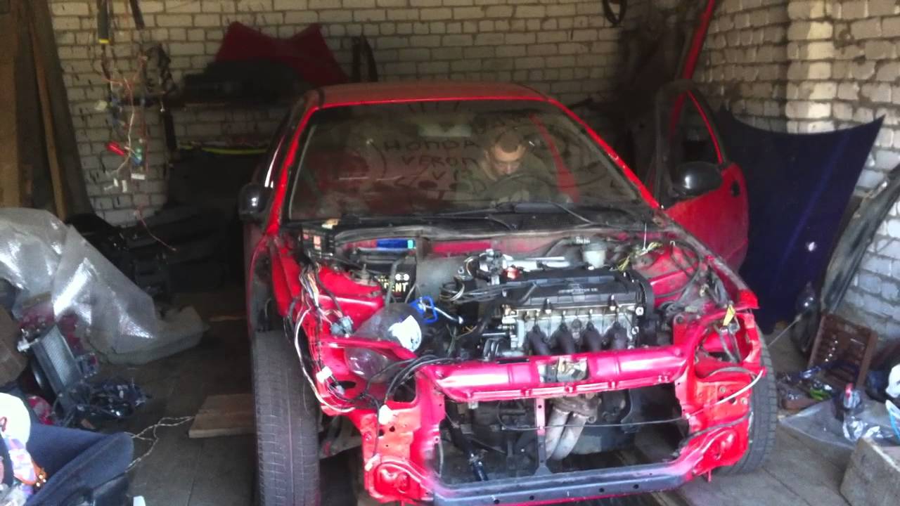 Honda D16A9 in EG first start CARakoom - YouTube
